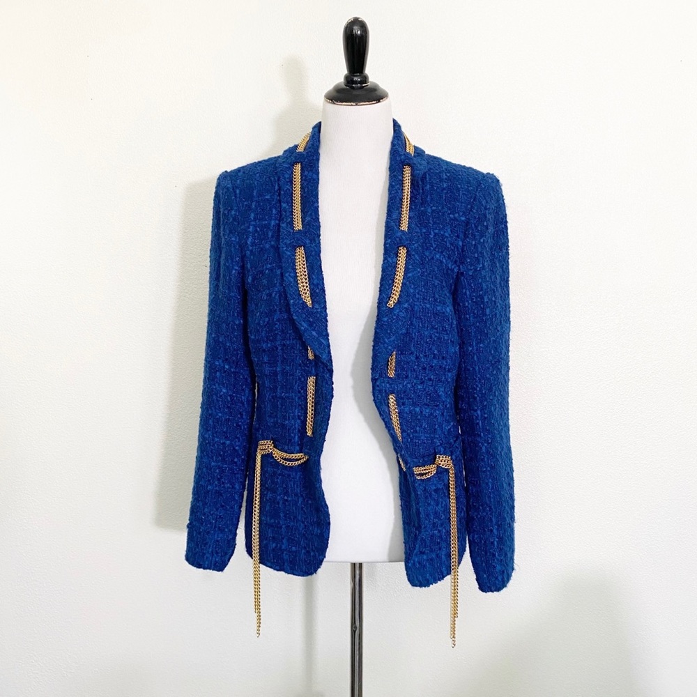 Giancarlo Ferrari Boucle Jacket Chain Accents 10 - Gem